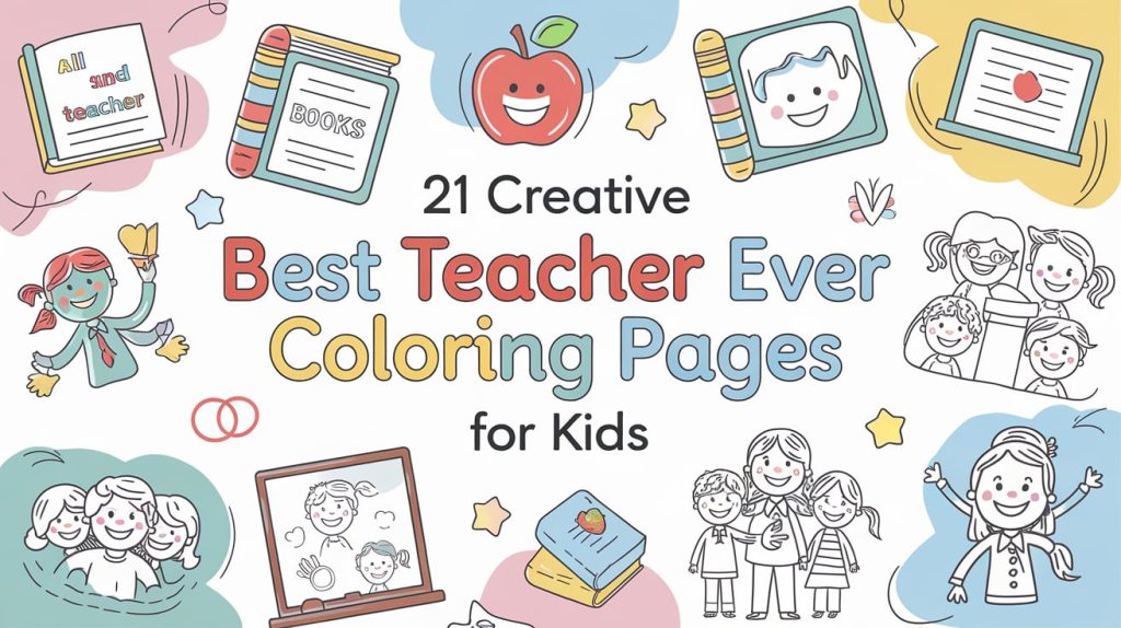 21 Creative Best Teacher Ever Coloring Pages for Kids - KidPrintables