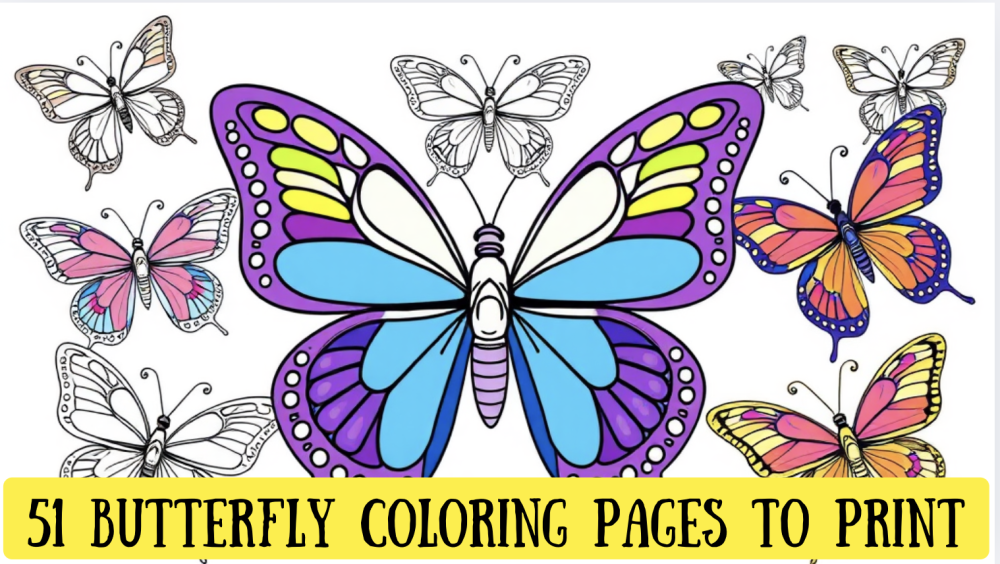 51 Beautiful Butterfly Coloring Pages To Print - KidPrintables