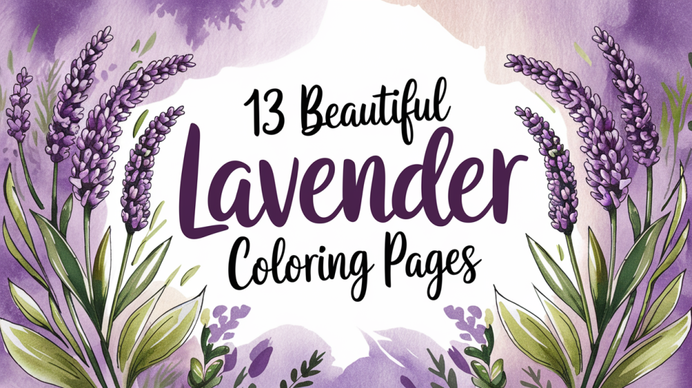 13 Beautiful Lavender Coloring Pages - KidPrintables