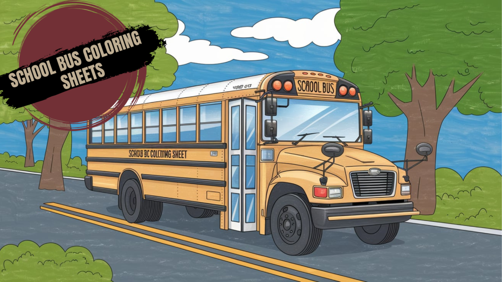 27 Best School Bus Coloring Sheets for kids - KidPrintables
