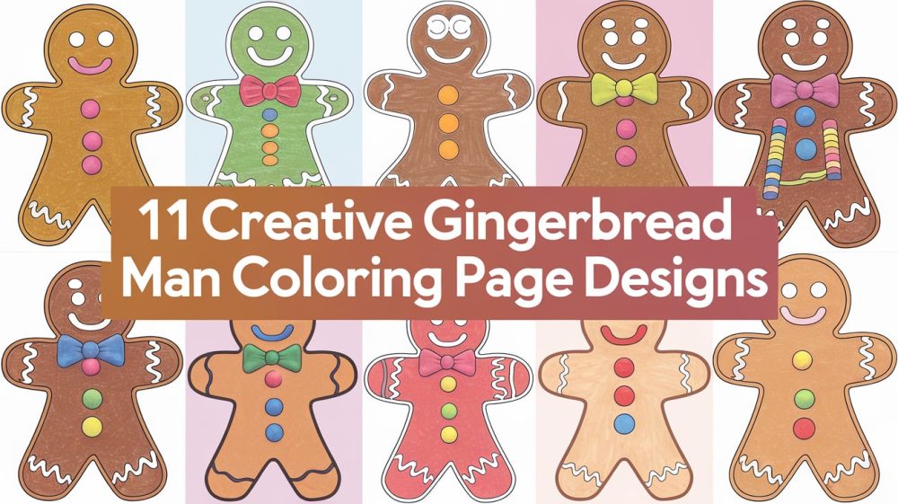 11 Creative Gingerbread Man Coloring Page Designs - KidPrintables