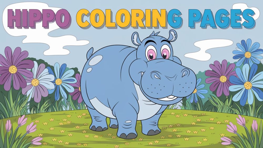 21 Fun Hippo Coloring Pages for Children - KidPrintables