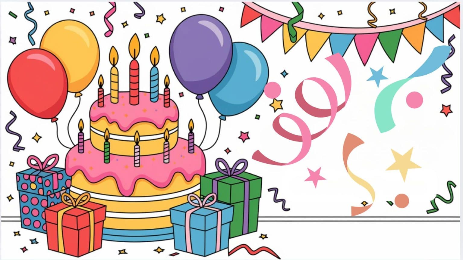 33 Happy Birthday Coloring Pages: Fun for All Ages - KidPrintables