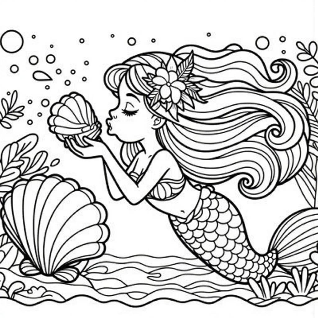 55 Mermaid Coloring Pages: Creative Fun for Everyone - KidPrintables