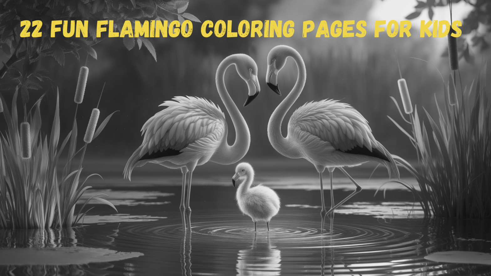 22 Fun Flamingo Coloring Pages for kids - KidPrintables