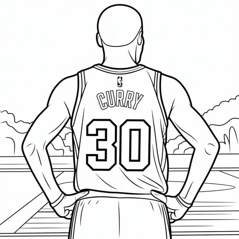 27 Steph Curry Coloring Page Ideas to Print and Color - KidPrintables