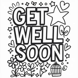 Send Smiles with These 21 Get Well Soon Coloring Pages - KidPrintables