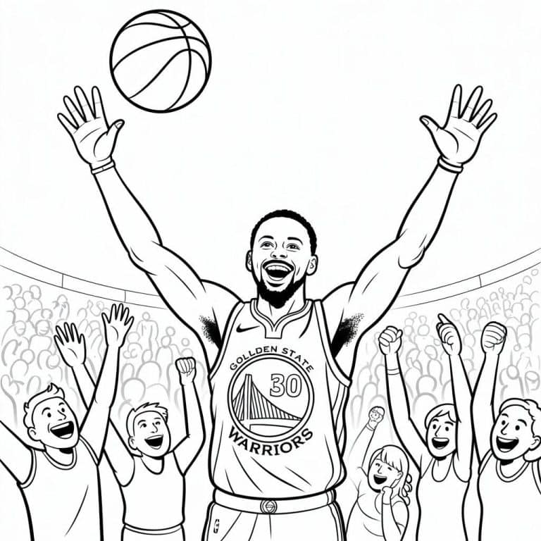 27 Steph Curry Coloring Page Ideas to Print and Color - KidPrintables