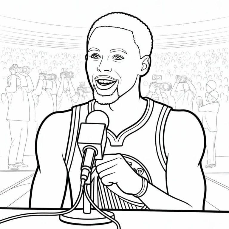 27 Steph Curry Coloring Page Ideas to Print and Color - KidPrintables