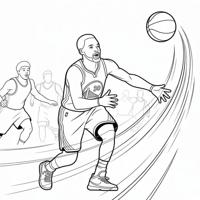 27 Steph Curry Coloring Page Ideas to Print and Color - KidPrintables