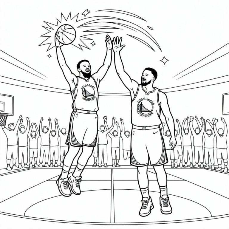 27 Steph Curry Coloring Page Ideas to Print and Color - KidPrintables