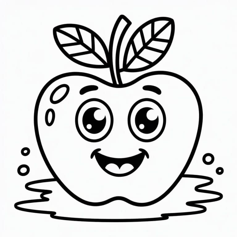 30 Apple Coloring Pages (Free Printable Designs) - KidPrintables
