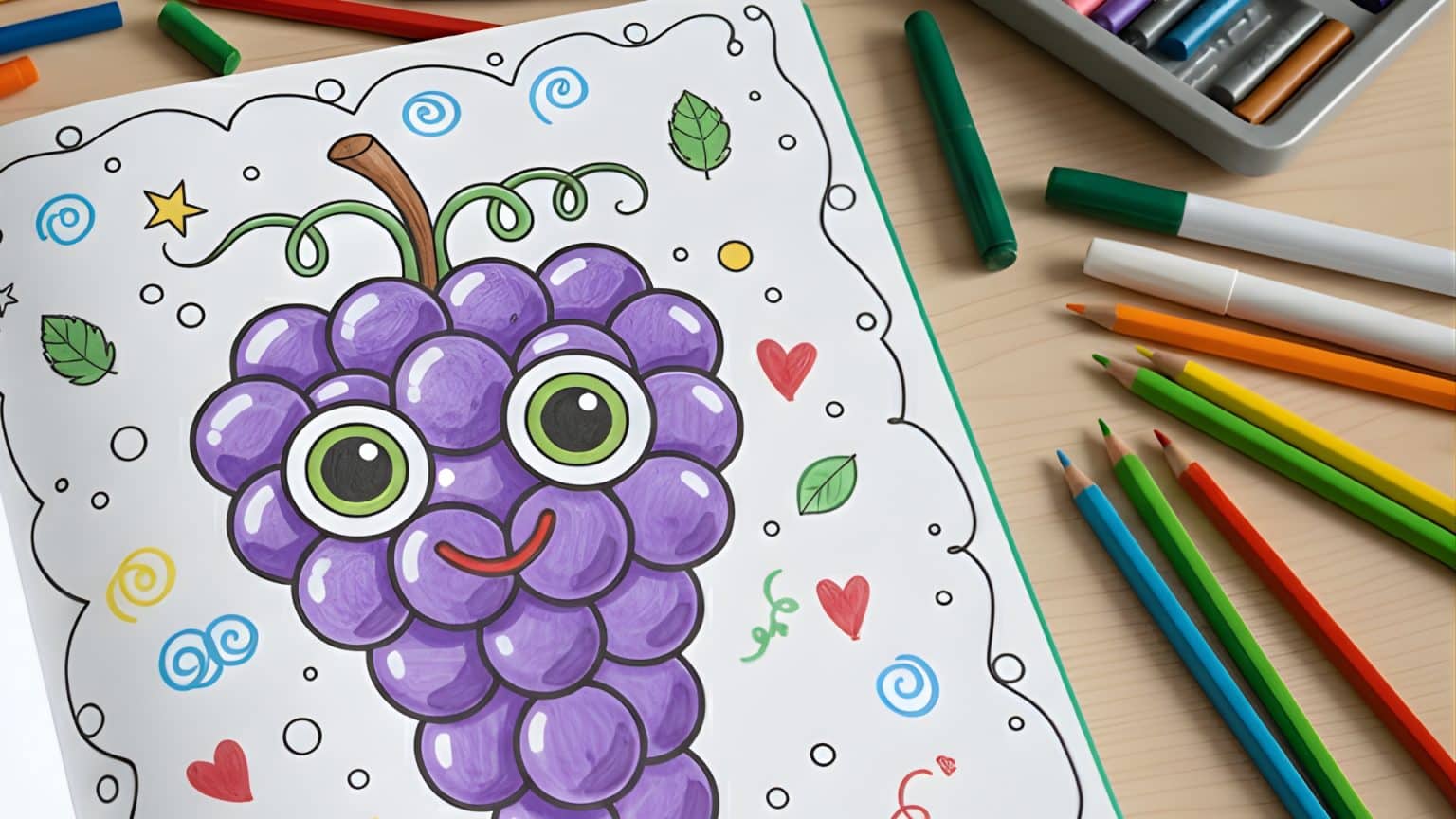 35 Grape Coloring Pages to Print & Enjoy - KidPrintables