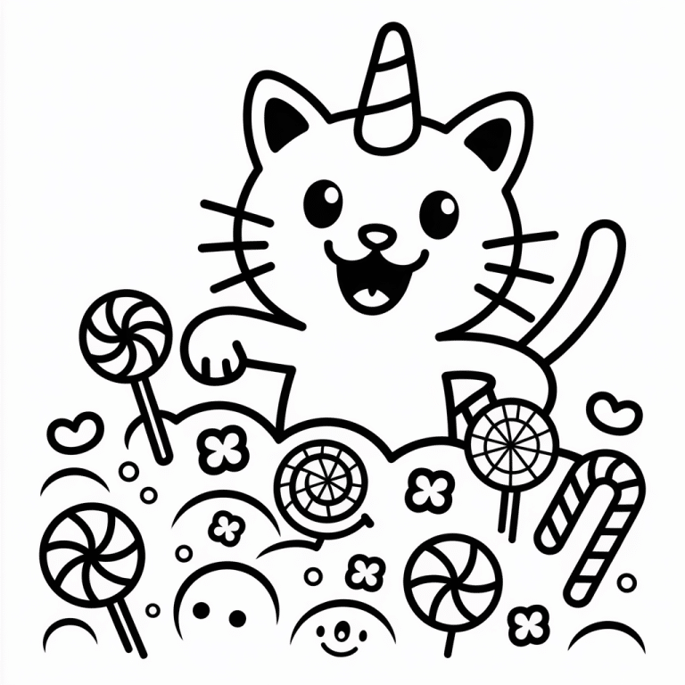 55 Cute and Free Kittycorn Coloring Pages - KidPrintables