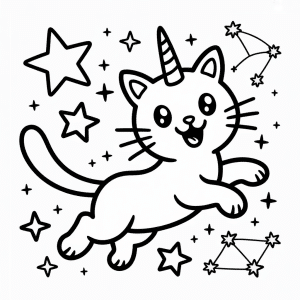 55 Cute and Free Kittycorn Coloring Pages - KidPrintables