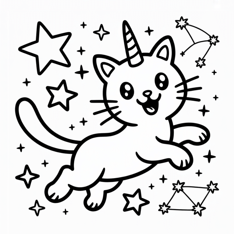55 Cute and Free Kittycorn Coloring Pages - KidPrintables