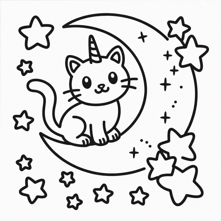 55 Cute and Free Kittycorn Coloring Pages - KidPrintables