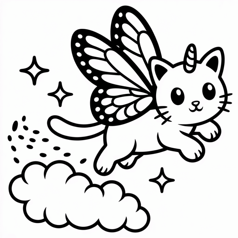 55 Cute and Free Kittycorn Coloring Pages - KidPrintables