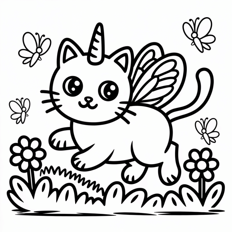 55 Cute and Free Kittycorn Coloring Pages - KidPrintables