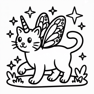 55 Cute and Free Kittycorn Coloring Pages - KidPrintables