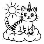 55 Cute and Free Kittycorn Coloring Pages - KidPrintables