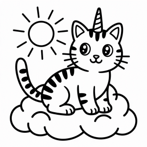 55 Cute and Free Kittycorn Coloring Pages - KidPrintables