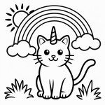 55 Cute and Free Kittycorn Coloring Pages - KidPrintables