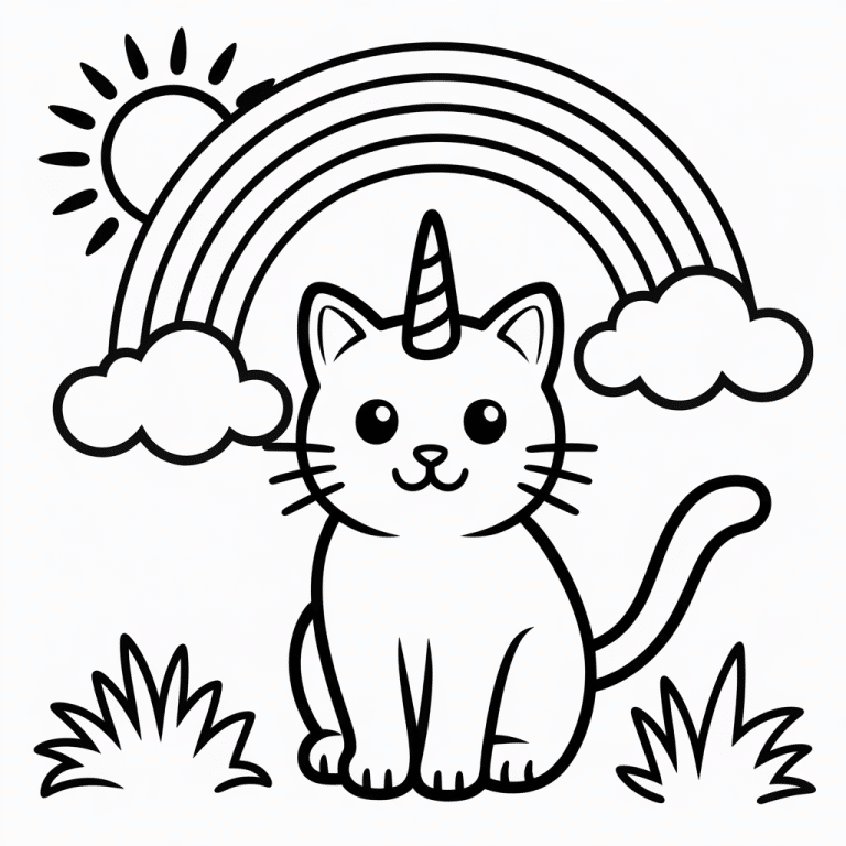 55 Cute and Free Kittycorn Coloring Pages - KidPrintables