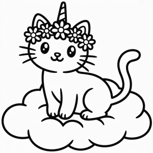 55 Cute and Free Kittycorn Coloring Pages - KidPrintables