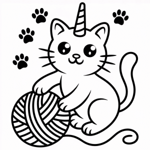 55 Cute and Free Kittycorn Coloring Pages - KidPrintables