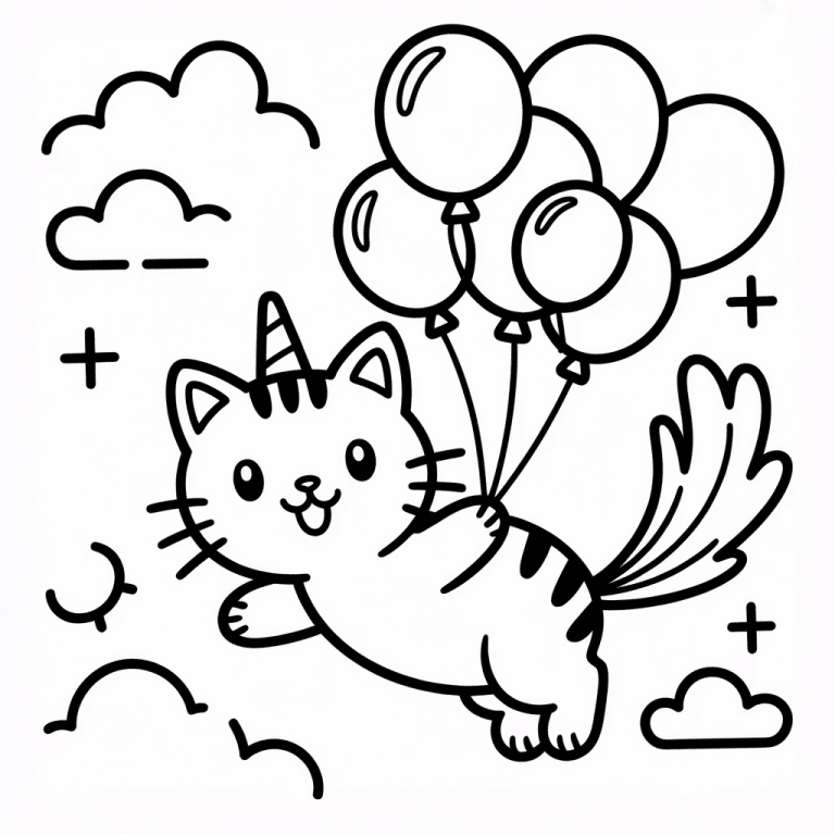55 Cute and Free Kittycorn Coloring Pages - KidPrintables
