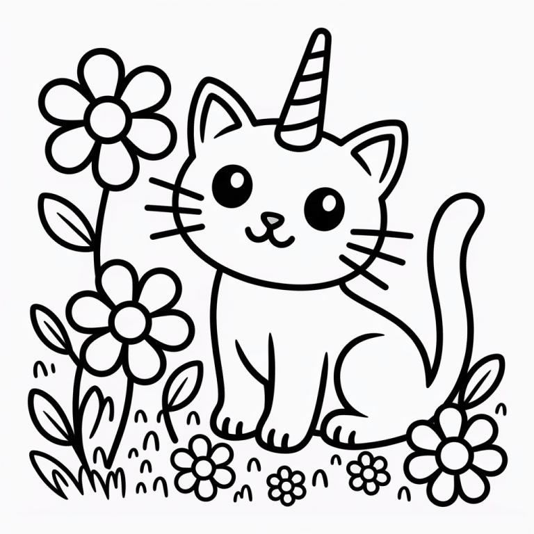 55 Cute and Free Kittycorn Coloring Pages - KidPrintables