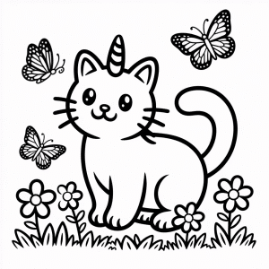 55 Cute and Free Kittycorn Coloring Pages - KidPrintables