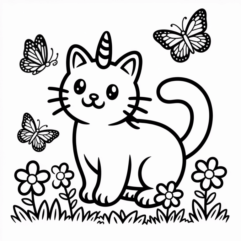 55 Cute and Free Kittycorn Coloring Pages - KidPrintables