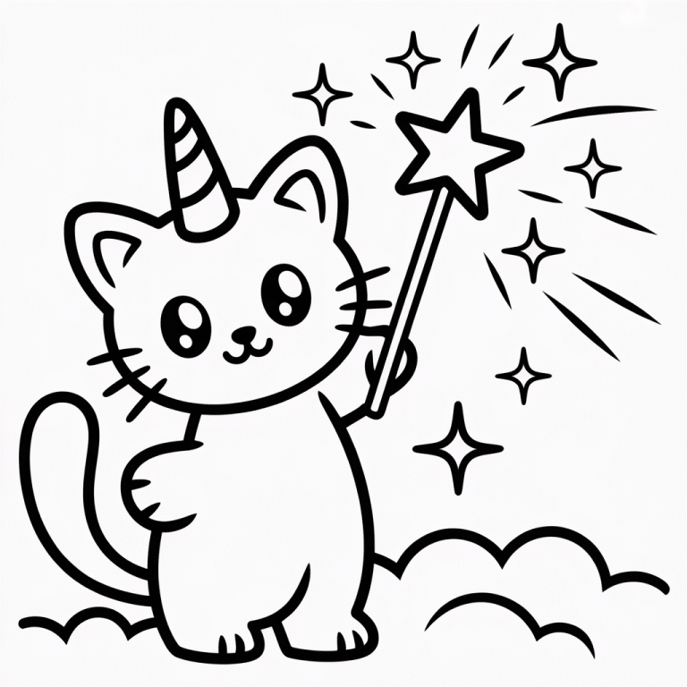 55 Cute and Free Kittycorn Coloring Pages - KidPrintables