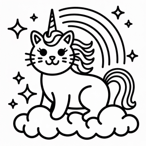 55 Cute and Free Kittycorn Coloring Pages - KidPrintables