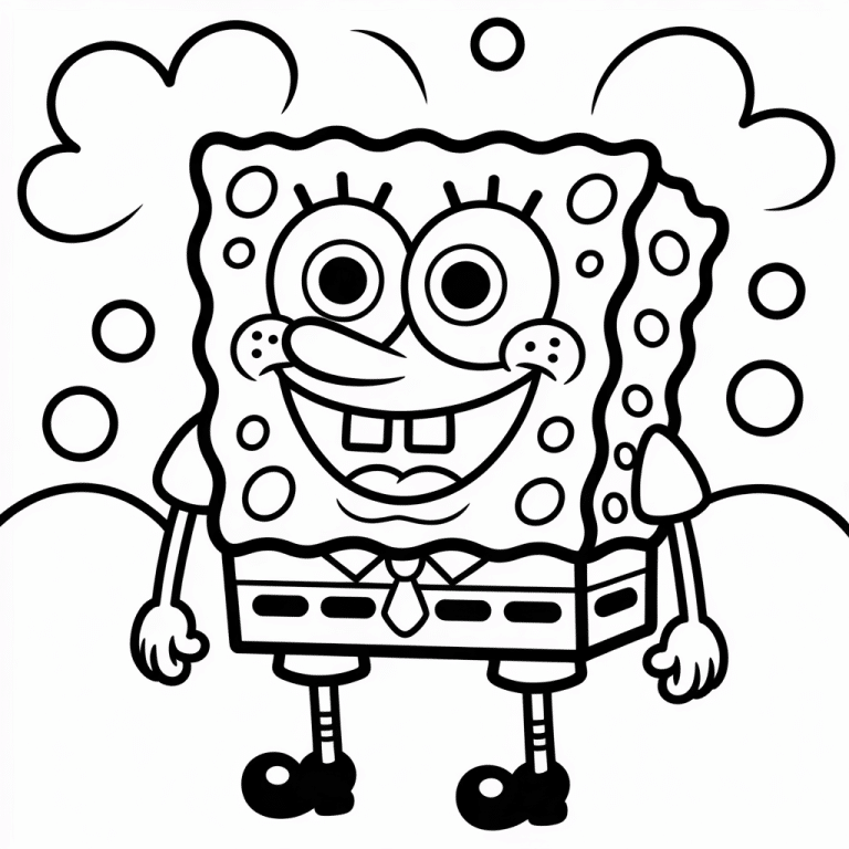 40 Spongebob Coloring Pages For Kids: Free PDF - KidPrintables