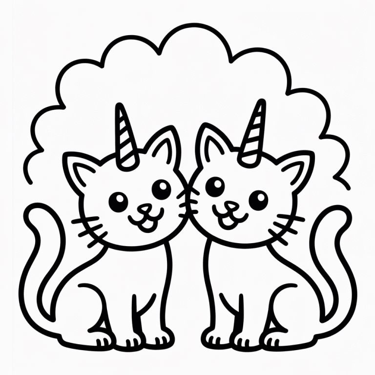 55 Cute and Free Kittycorn Coloring Pages - KidPrintables