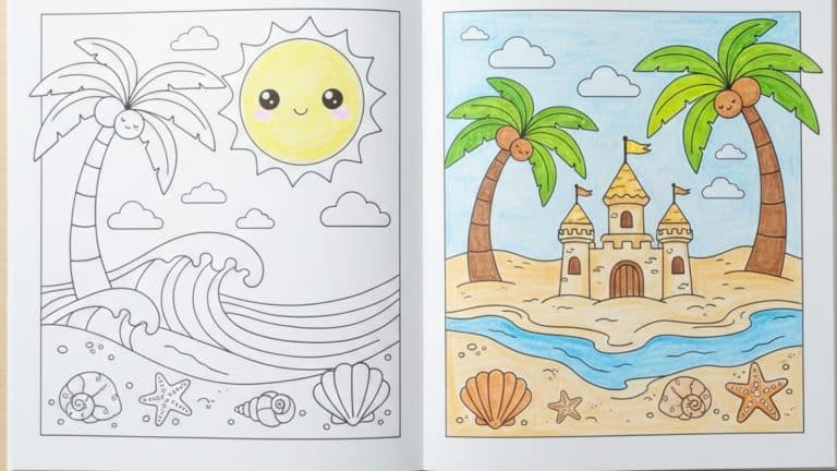 32 Beach Coloring Page Ideas for Creative Fun - KidPrintables