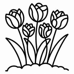 49 Free Printable Tulip Coloring Pages Free PDF - KidPrintables