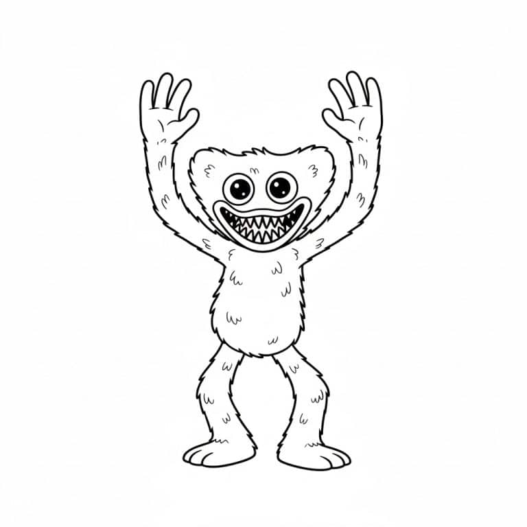25 Huggy Wuggy Fun Coloring Pages for Kids (Free PDF) - KidPrintables