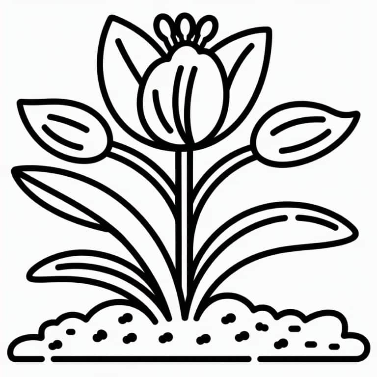 49 Free Printable Tulip Coloring Pages Free PDF - KidPrintables