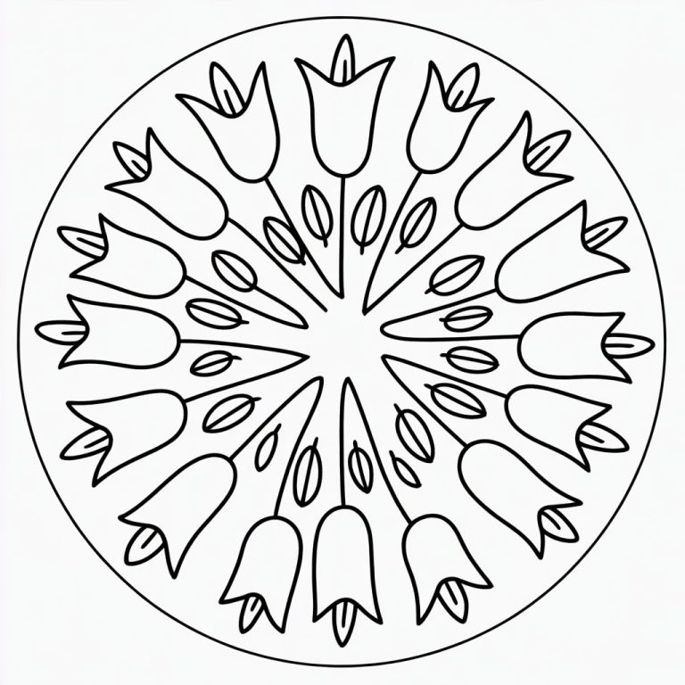 49 Free Printable Tulip Coloring Pages Free PDF - KidPrintables